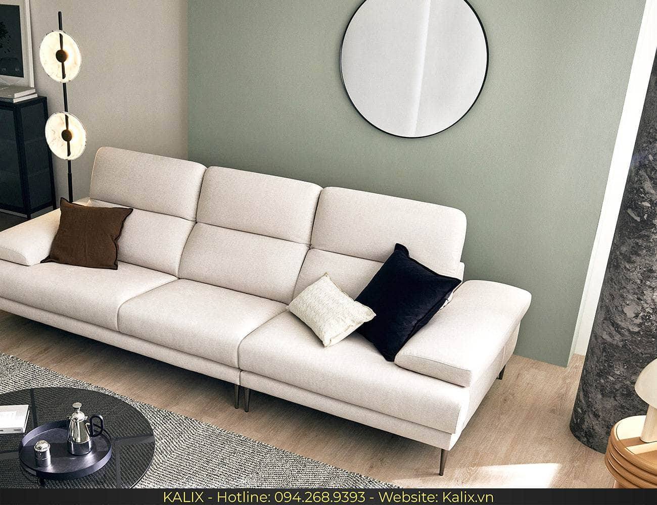 COREY - Sofa văng nỉ 3 chỗ tựa gật gù – KALIX