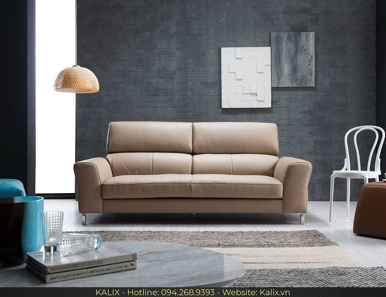 DELIA - Sofa văng da 2 chỗ tựa liền – KALIX