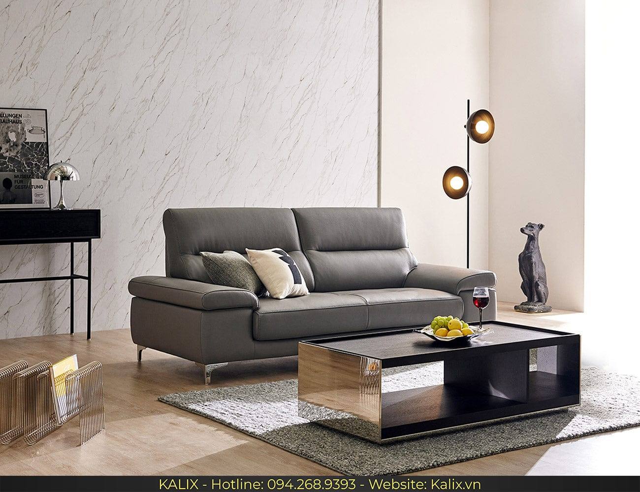 NEVA - Sofa văng da 2 chỗ tựa liền – KALIX